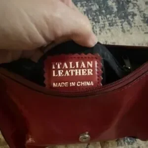 Italian Leather | Bags | Italian Leather Womens Burgundy Shoulder Bag ...